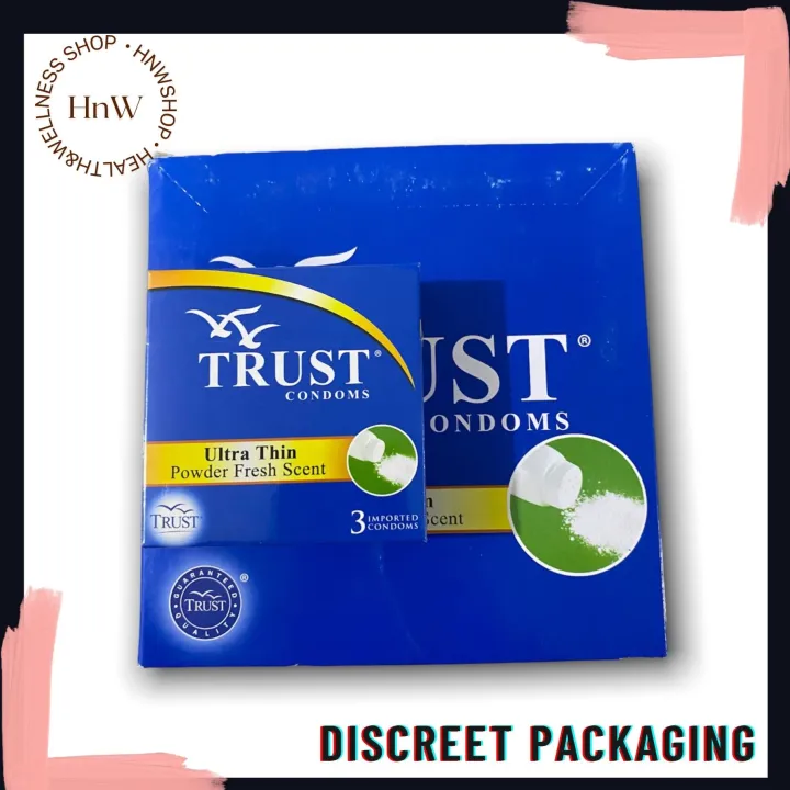 Trust Condom Ultra Thin Powder Fresh 72 Condoms (3 Condoms x 24 Boxes ...