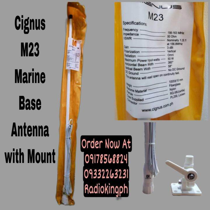 CIGNUS M23 Marine Base Antenna with Mount included | Lazada PH