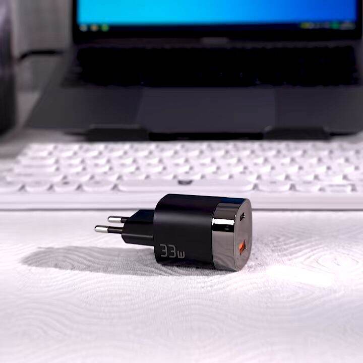 ESSAGER Kepala Charger 33W GaN 3 Pro Display Super Fast Charging PD QC ...
