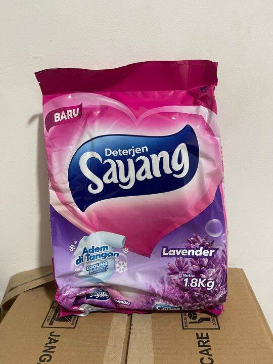 Sayang detergent 1.8kg sabun cuci baju bubuk 1.8kg LAVENDER | Lazada ...