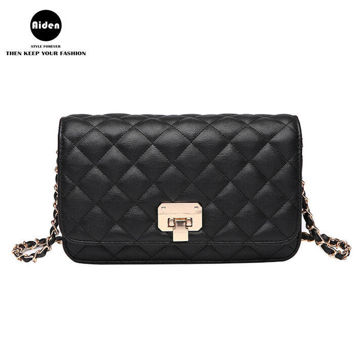 Aiden H-10 กระเป๋า สะพาย ผญ กระเป๋าผู้หญิงโซ่ใหม่ถุงสี่เหลี่ยมกระเป๋า ...