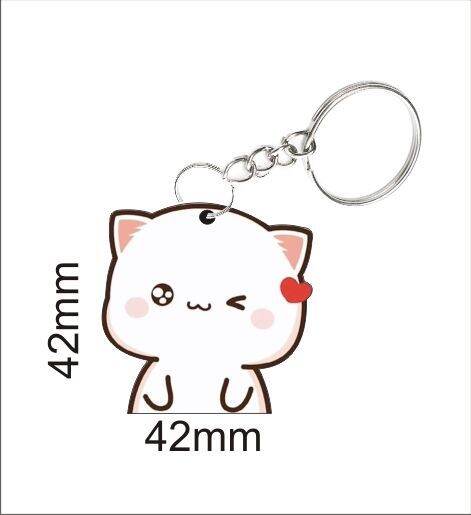 cute cat keychain 2d | Lazada