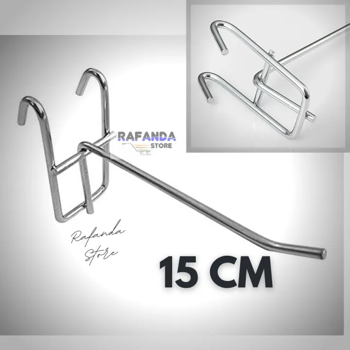 Single ram 15cm stainless Hook Ram stainless 15cm gantungan aksesoris ...
