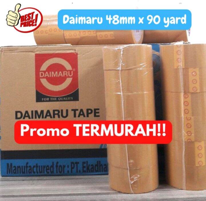 1 DUS isi 72 pics lakban daimaru tebal OPP tape super murah ready Bening dan Coklat | Lazada ...