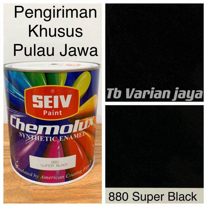 Cat Besi Seiv Paint Chemolux Hitam Glosy Super Black Gloss | Lazada ...
