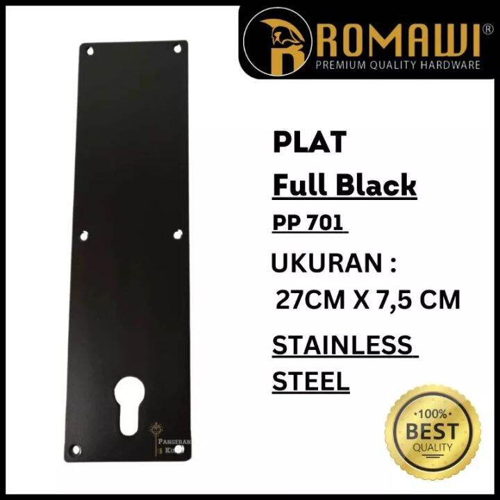 PUSH PLAT HANDLE PINTU PULL PLATE PUSH PLAT STAINLESS STEEL HITAM BLACK ...