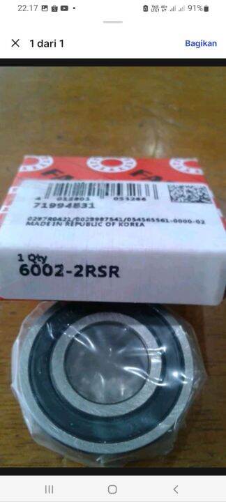 Ball bearing 6002 2RS FAG | Lazada Indonesia