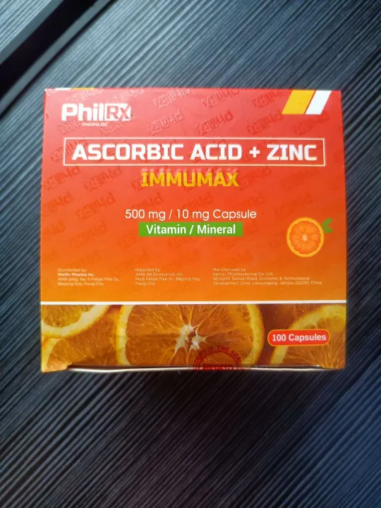 IMMUMAX Ascorbic Acid + Zinc 500mg/10mg 100's | Lazada PH
