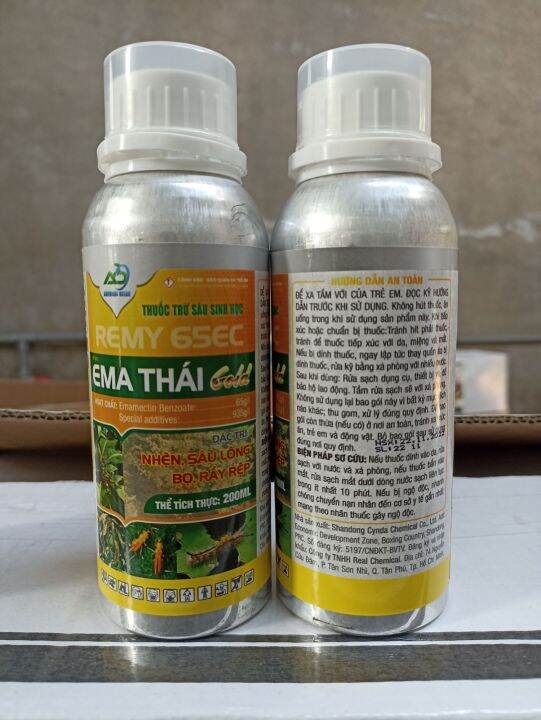 Thuốc trừ sâu sinh học Ema thái gold chai nhôm 200ml trừ sâu lông nhện ...