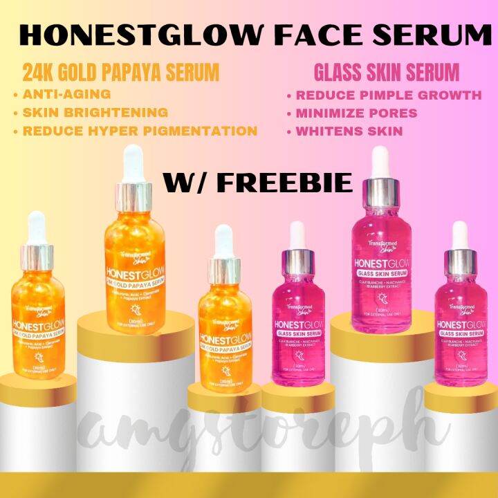 HONESTGLOW SERUM W/FREEBIE (24K/PINK) | Lazada PH