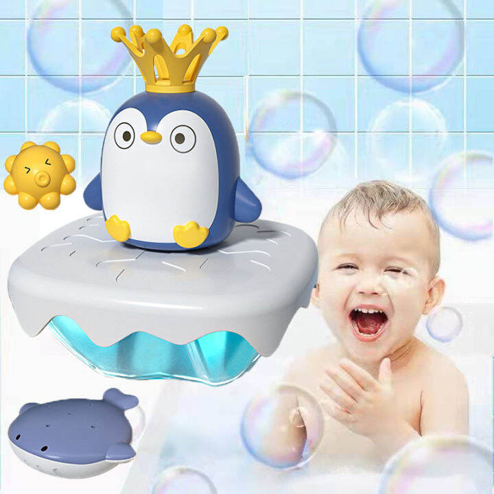 Penguin Bathtub Toys Automatically Spray Water For Toddlers Children ...