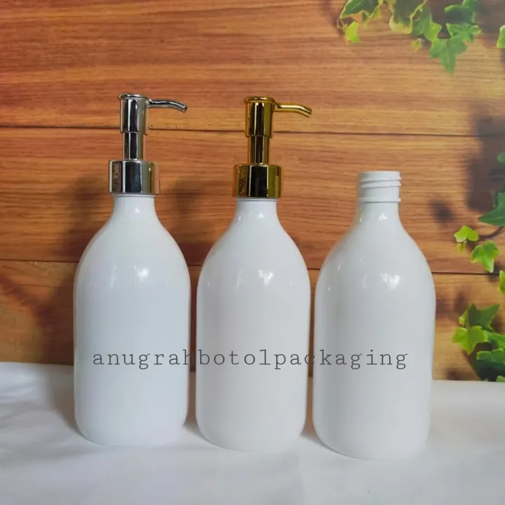 Botol pump 300 ml putih/Botol Scarlet 300 ml pet / Tutup pump clip oil luxury / botol sabun cair ...