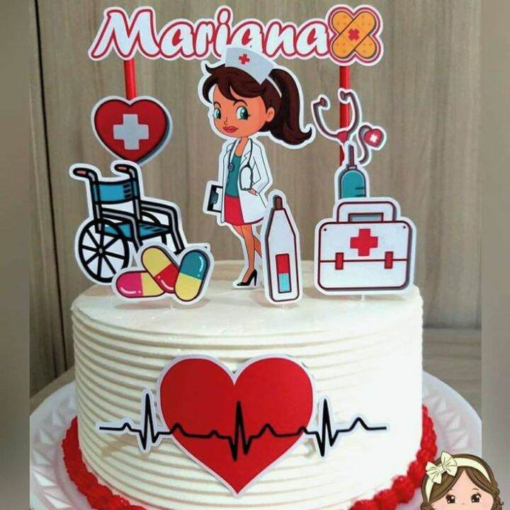 Topper cake kue dokter suster perawat doctor rumah sakit free custom ...