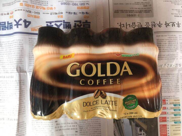〖Golda Coffee 200ml Dolce Latte | 1 Dus - 12 Botol | Wings Food ...