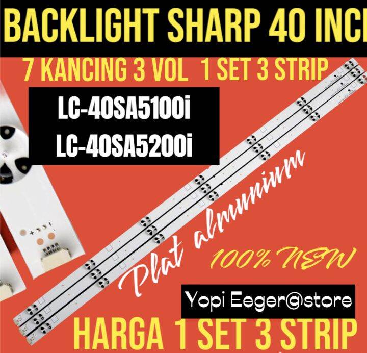 BACKLIGHT TV LCD LED SHARP 40 INCH LC 40SA5100Ai LC 40SA5200i BACKLIGHT ...