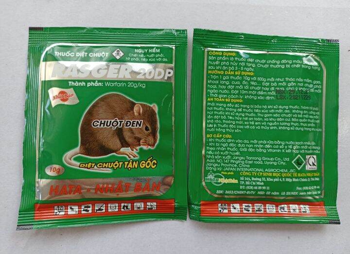 Thuốc diệt chuột RASGER 20DP gói 20gr diệt chuột tận gốc chuột đen ...