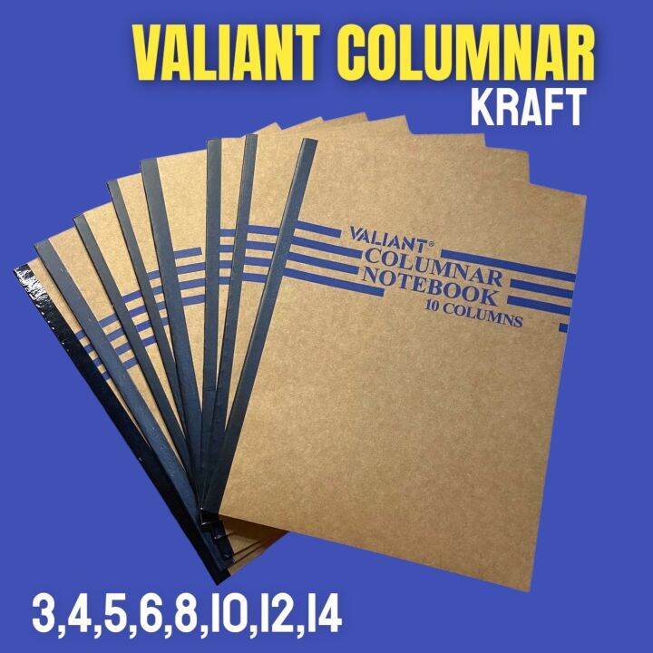 Valiant Columnar Notebook Kraft (Assorted Colums)Sold per Pc | Lazada PH