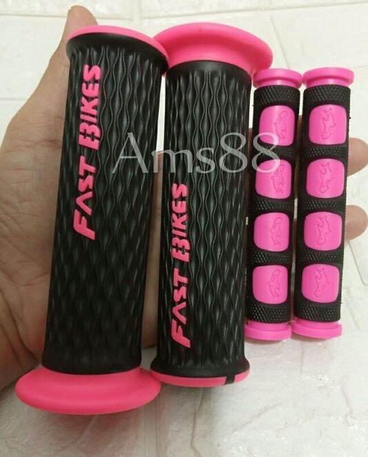 Paket Variasi Motor Handgrip Grip Model Wajik Pink Hitam + Plus Karet ...