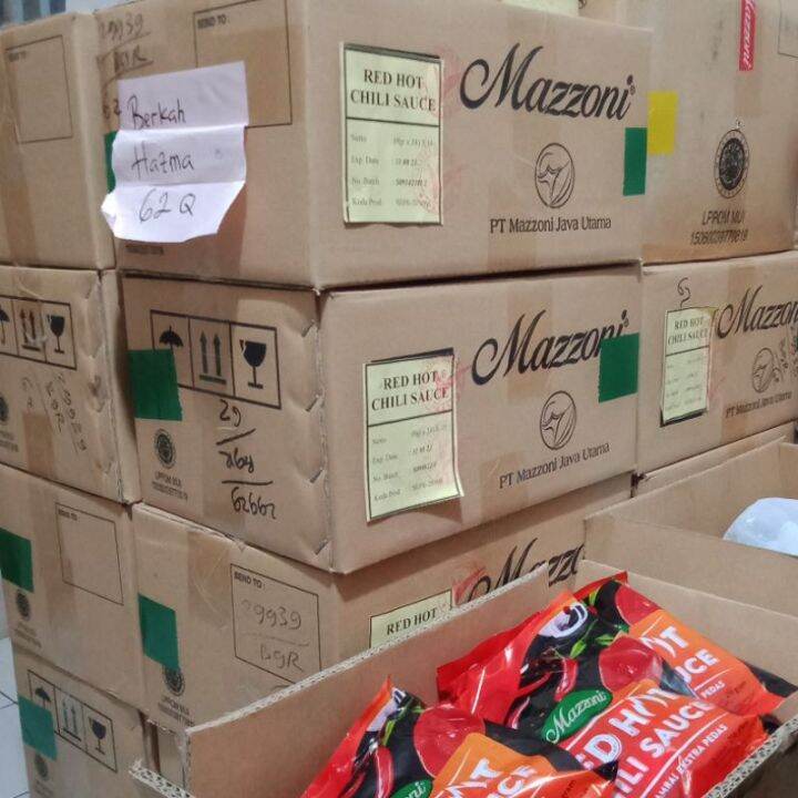 1 dus (20 Pack) Mazzoni RedHot Sauce/ Saus Extra Pedas | Lazada Indonesia