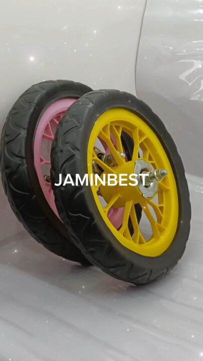 Spare part Bike Tayar 10" 27cm+- Kids Bicycle PVC Rim Tyre Color Full ...