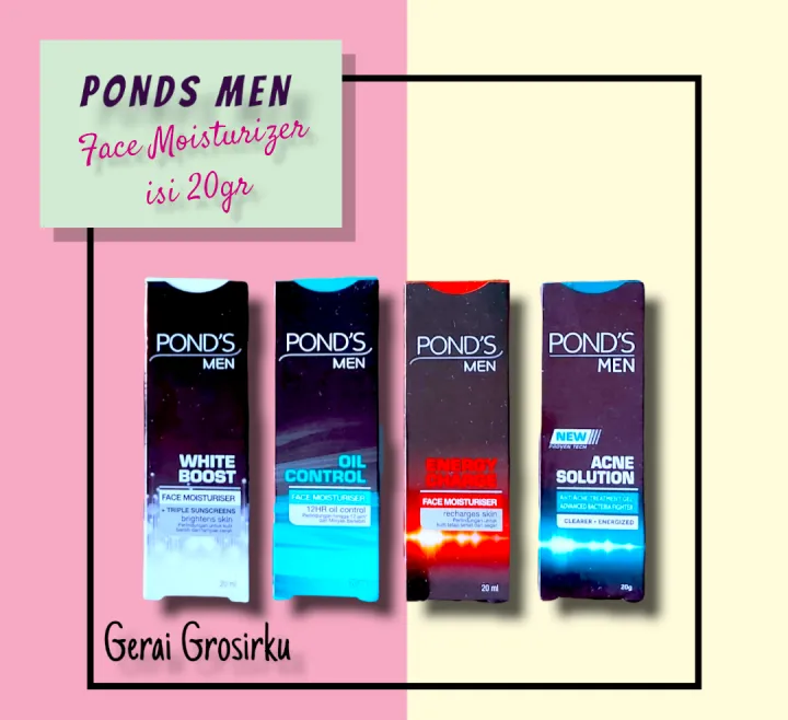 PONDS MEN FACE MOISTURIZER isi 20gr ( satuan ) | Lazada Indonesia