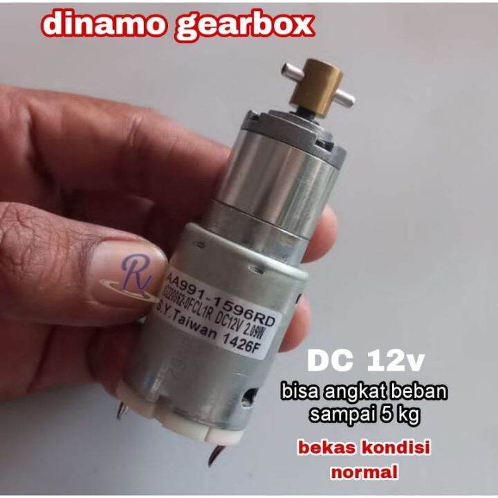 Dinamo gear box 12v 100rpm motor gearbox | Lazada Indonesia