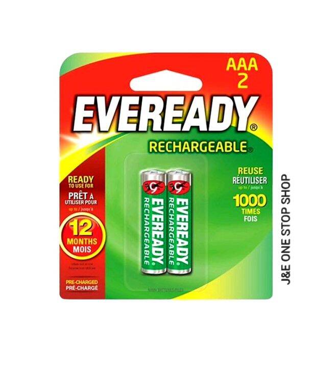 Eveready Rechargeable AAA 2 Batteries | Lazada PH