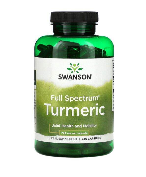 Swanson Full Spectrum Turmeric 720mg 240 Capsules curcumin Standardized ...