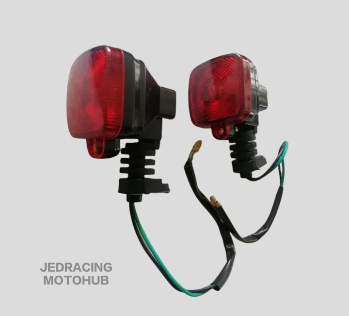 SIGNAL LIGHT.TMX 125 ALPHA MOTORCYCLE PAIR RED LENS LIGHT | Lazada PH