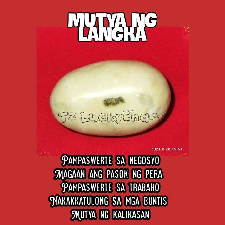 Luckycharm mutya ng langka pendant Stone/Free pouch, panyo, guide at ...