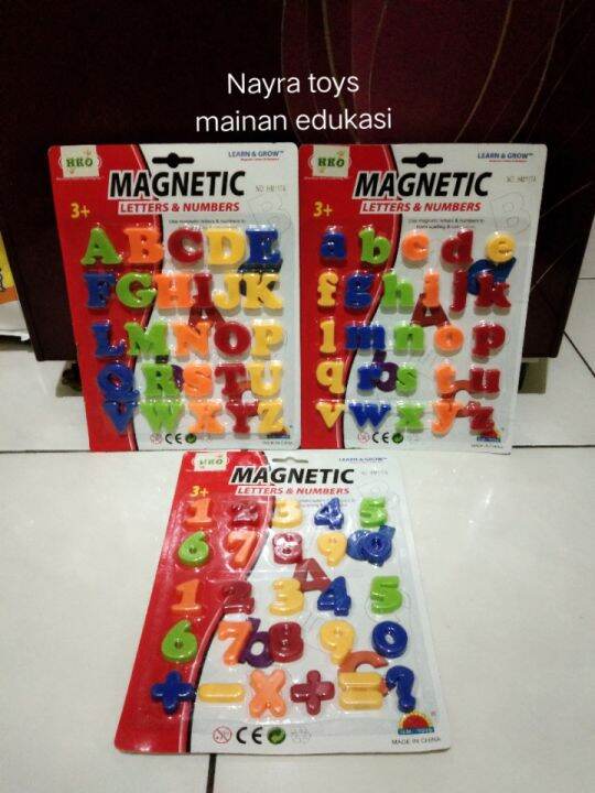 Magnetic numbers & Letters/huruf dan angka magnet mainan edukasi ...