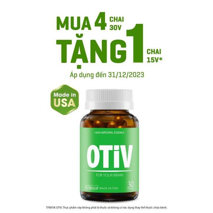 VIÊN UỐNG OTIV 30v bổ não (mua 4 tặng 1 lọ 15v) | Lazada.vn