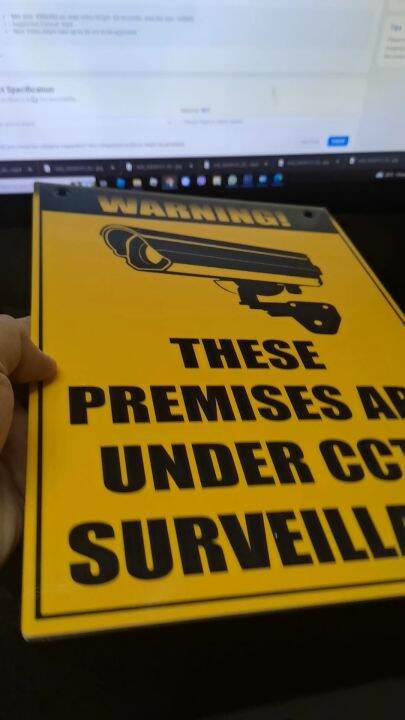 WARNING CCTV SIGNAGE A4 SIZE VERTICAL | Lazada PH
