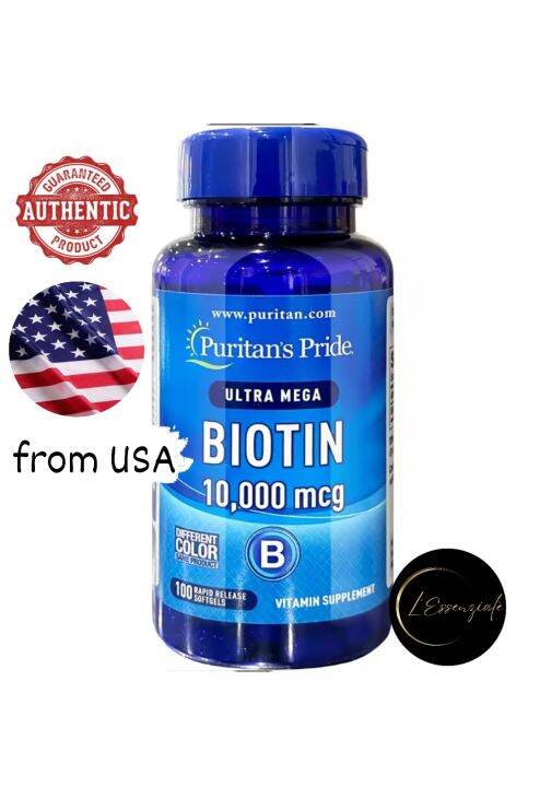 Puritan's Pride Biotin 10000 Mcg, Helps Promote Skin, Hair and Nail ...