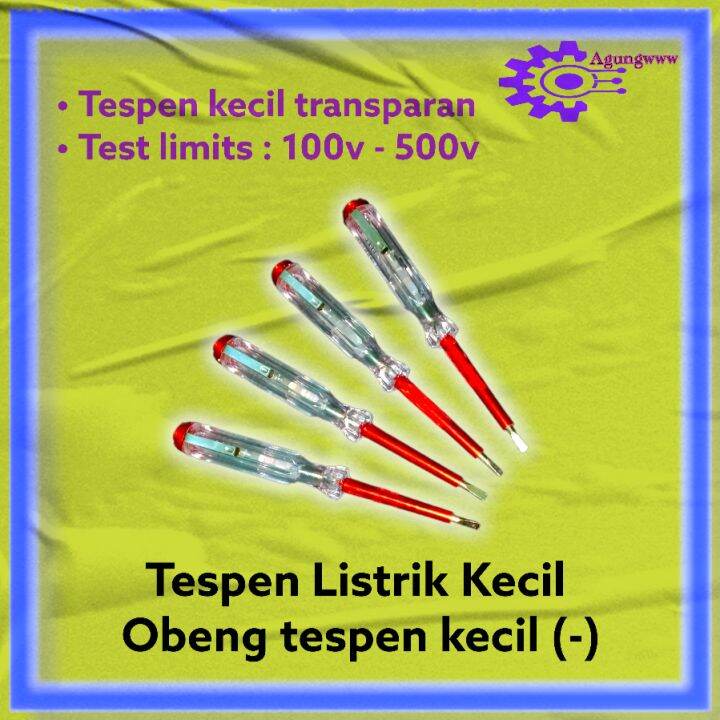 tespen ac obeng listrik kecil tespen ac 100v-500v | Lazada Indonesia