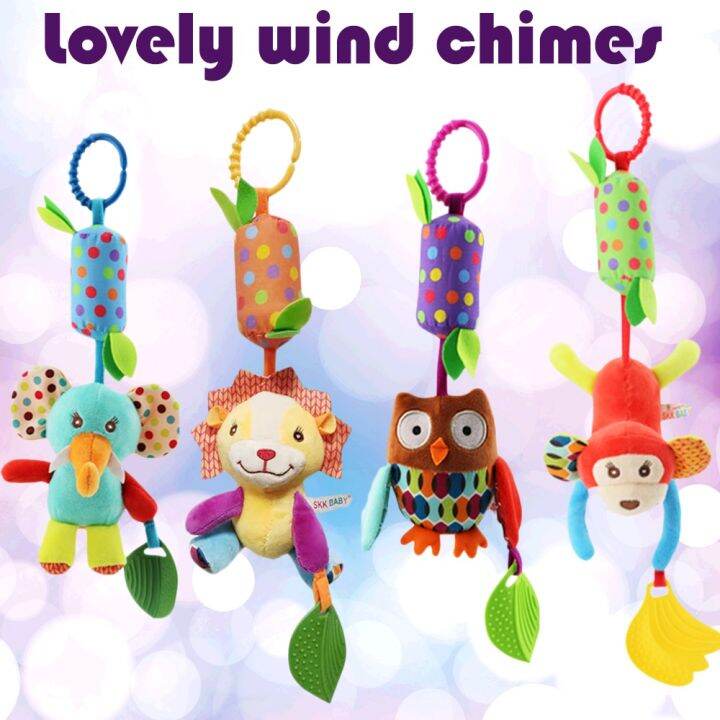 Baby Toy Windbell Stroller Pram Crib Hanging Soft Plush Toys Cartoon ...