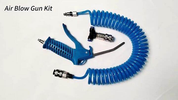 Air Duster Spray Blow Compressor Gun Set with 12 Meter Pneumatic PU ...