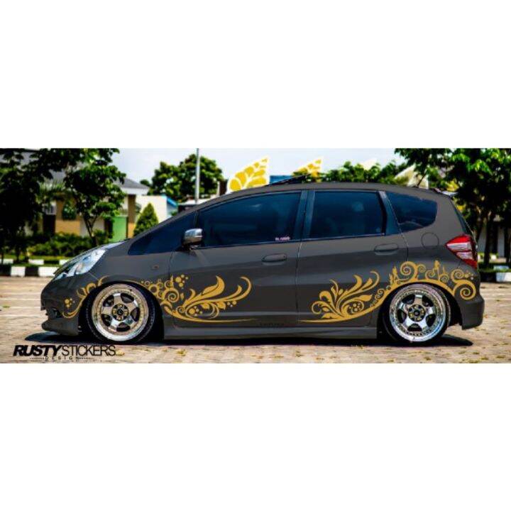 stiker Sticker mobil motif batik sticker mobil Honda jazz Brio preed ...