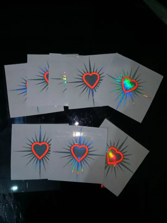 Sticker PSHT Lambang Hati Bersinar Hologram Cutting Timbul/Stiker ...