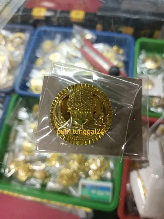 pin korpri tumpuk/pin magnet bahan kuningan tebal | Lazada Indonesia