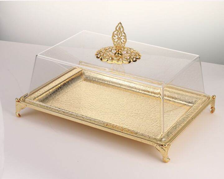 Kitchen Plus elegant Gold Pastry Box with Acrylic Lid | Lazada PH