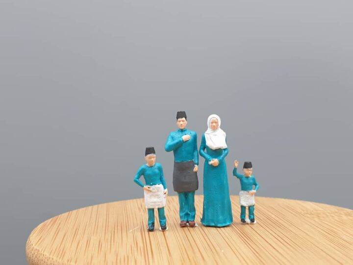 Malay Couple Hari Raya Miniature Figurine Diorama Scene Human Figure ...