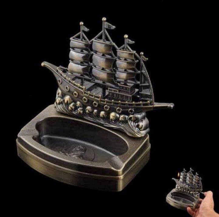 Asbak Plus Korek Api Model Kapal Laut / Asbak 2 In 1 / Asbak Unik ...