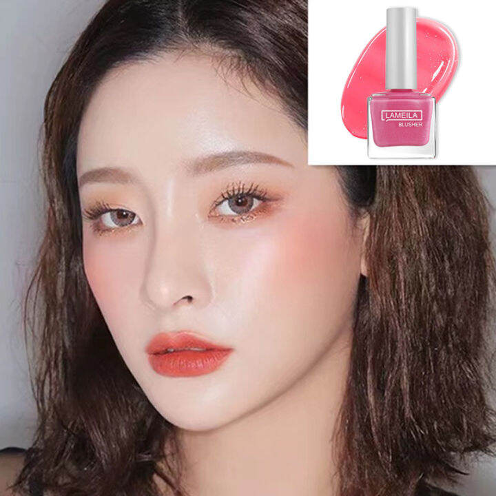 LAMEILA Liquid Blush Shiny Long Lasting Natural Cheek Color Waterproof ...