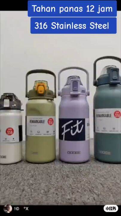 🇲🇾🔥[READY STOCK]🔥Dodge 600ml 1000ml 1300ml 1700ml Double Layer Insulation Thermal 316 sus Water ...