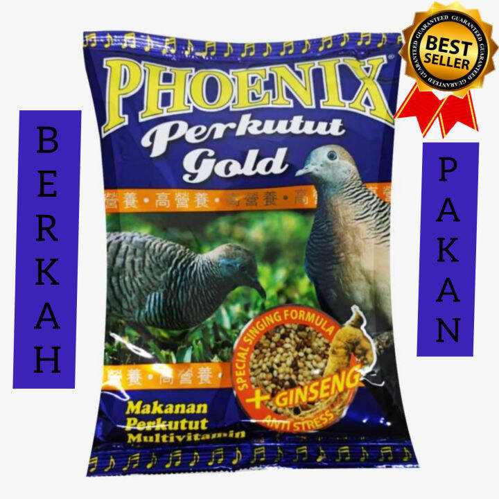 Phoenix Perkutut Gold pakan burung + gingseng / makanan burung perkutut ...