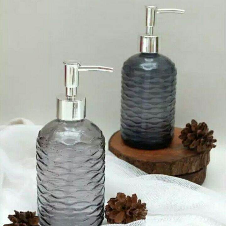 Botol Sabun Cair Pencet Pompa Pump Kaca 440 ml Dispenser Sabun Lotion ...