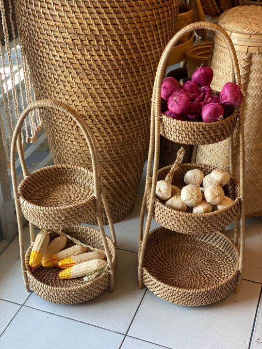 Handwoven rattan | Labtang | Hapao 2&3 tier tray with handle | Lazada PH