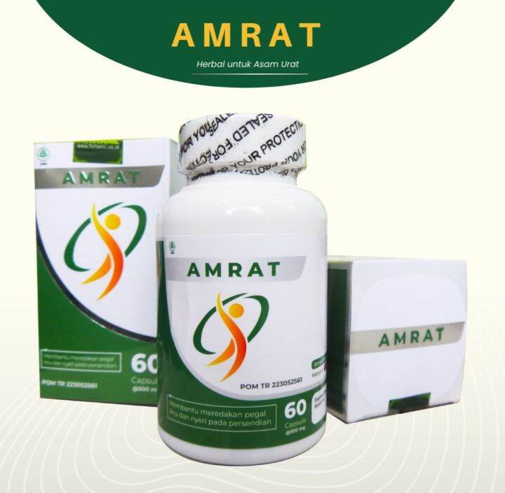 Amrat Herbal Kapsul Asam Urat Nyeri Sendi Kaki Bengkak | Lazada Indonesia