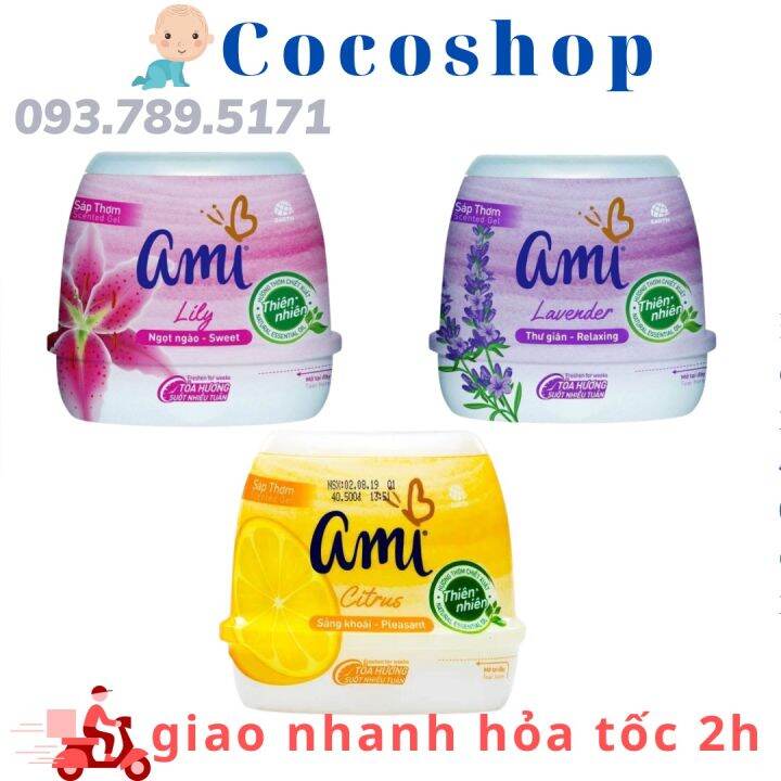 Sáp thơm phòng Ami hương Oải hương/ cam/ Lily 200g | Lazada.vn